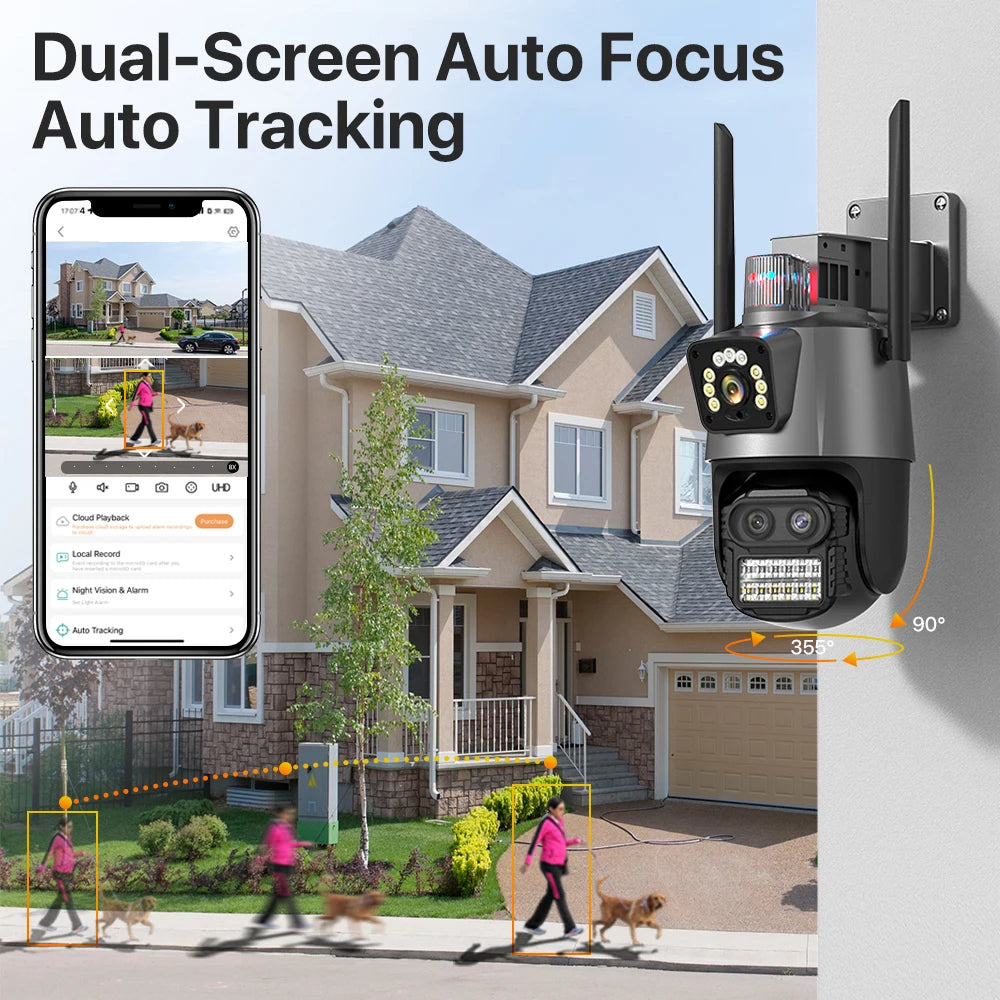 3 Lens ICSEE Bullet Dome Linkage CCTV PTZ Security Camera – MackTechBiz