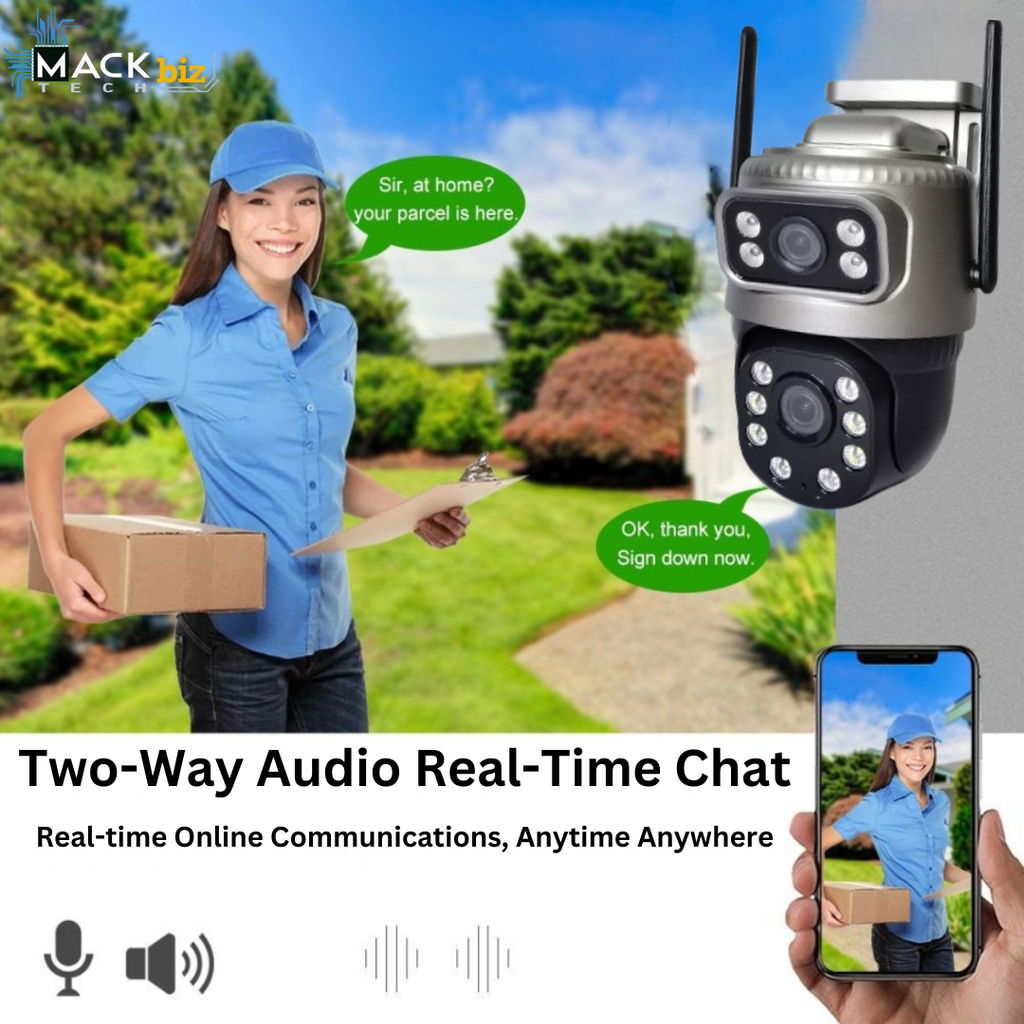 V380 Dual Lens Security Surveillance WIFI Camera 3MP + 3MP – MackTechBiz